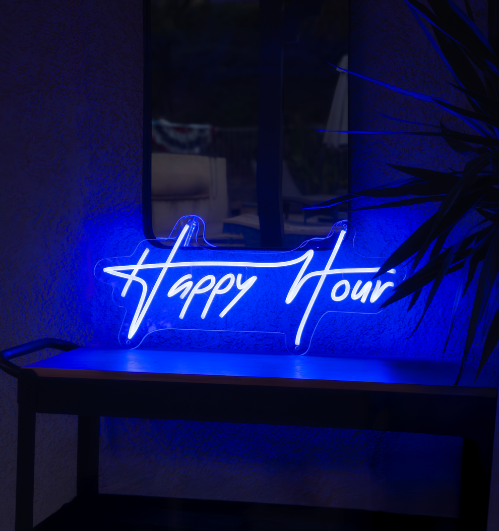 Happy Hour LED Neon Sign - Made In USA - Show Now – Valoneon