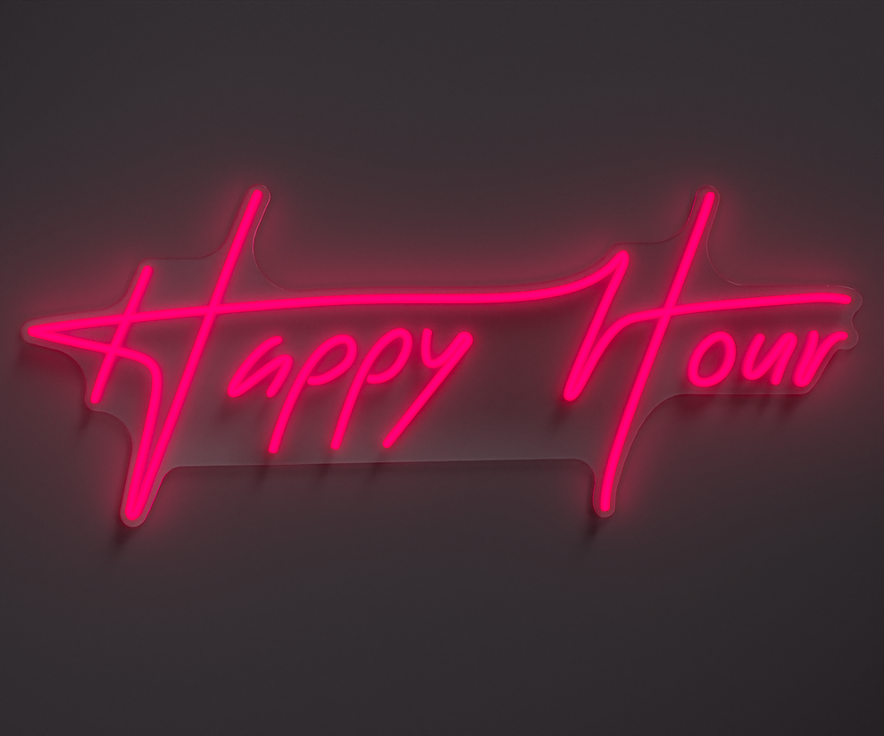 Happy Hour LED Neon Sign - Made In USA - Show Now – Valoneon