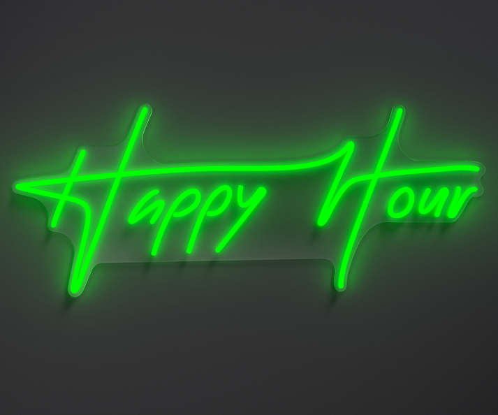 Happy Hour LED Neon Sign - Made In USA - Show Now – Valoneon